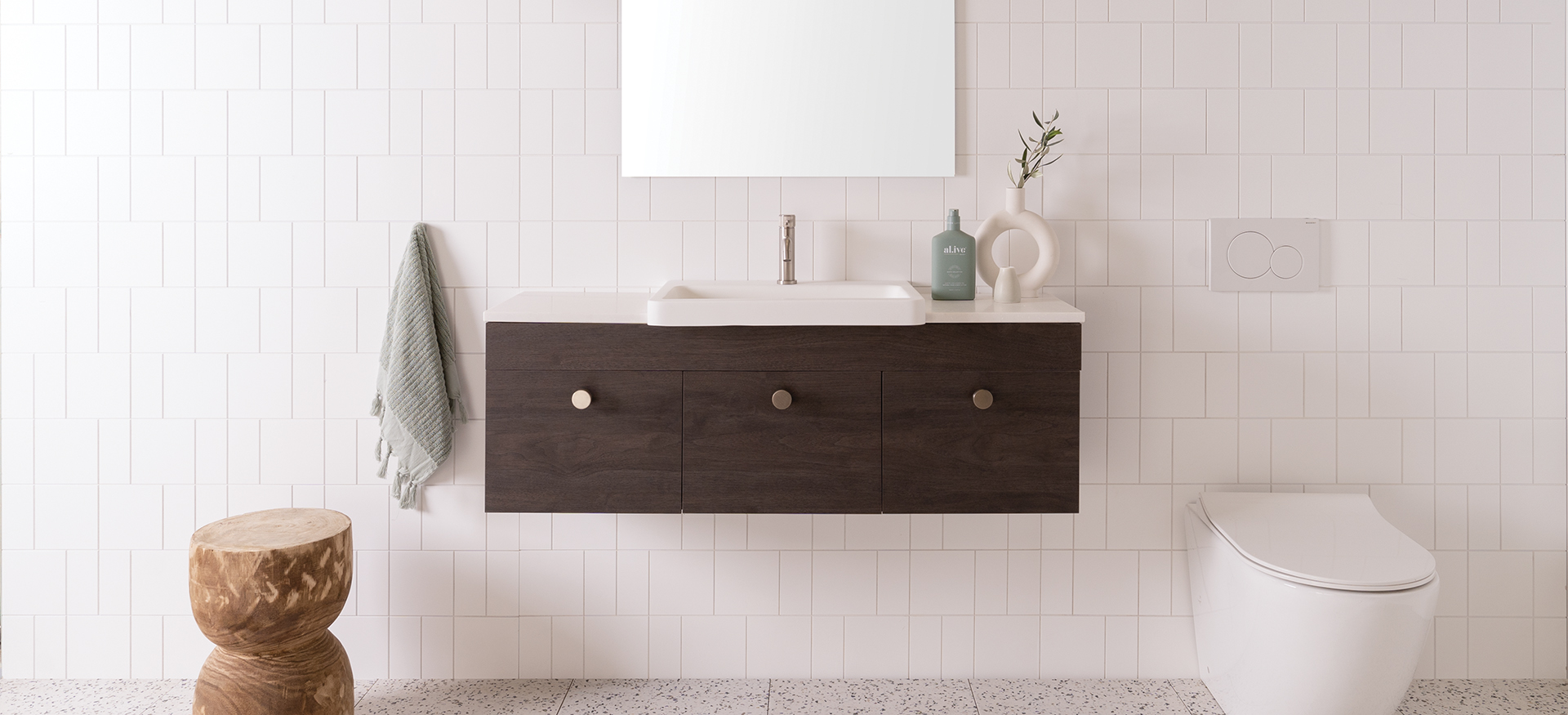 Glacier Semi-Recessed, Door & Drawer Vanity | Architectural Designer ...