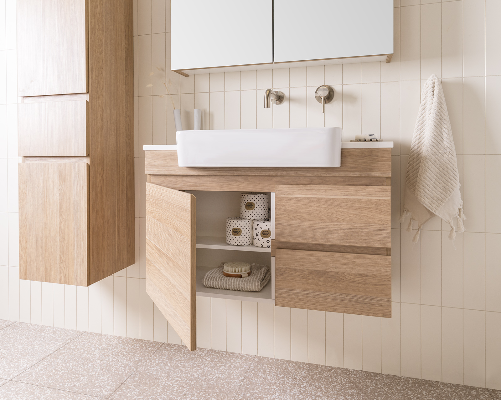 Glacier Semi-Recessed, Door & Drawer Vanity | Architectural Designer ...