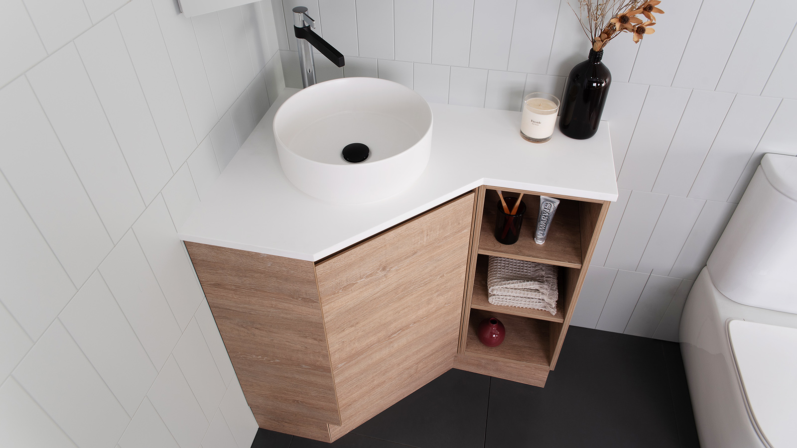 Glacier Corner Vanity | Architectural Designer Products | ADP
