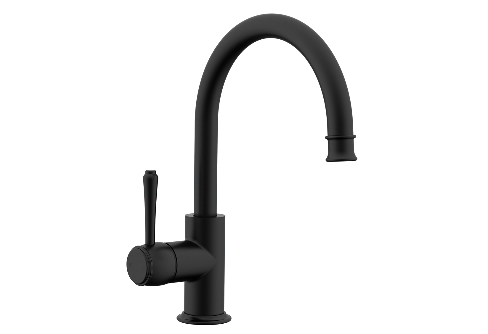 Eternal Gooseneck Basin Mixer Matte Black | Architectural Designer ...